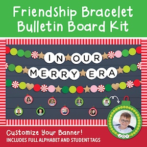 In Our Merry Era Friendship Bracelet Bulletin Board Kit, Christmas Era ...