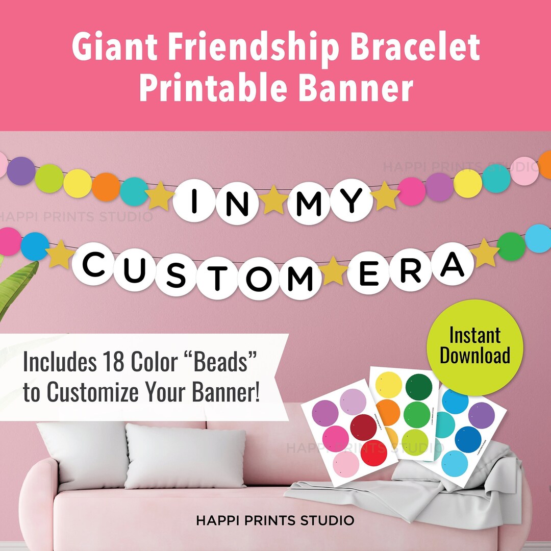 Giant Friendship Bracelet Garland, in Custom Era Banner, in My Birthday ...