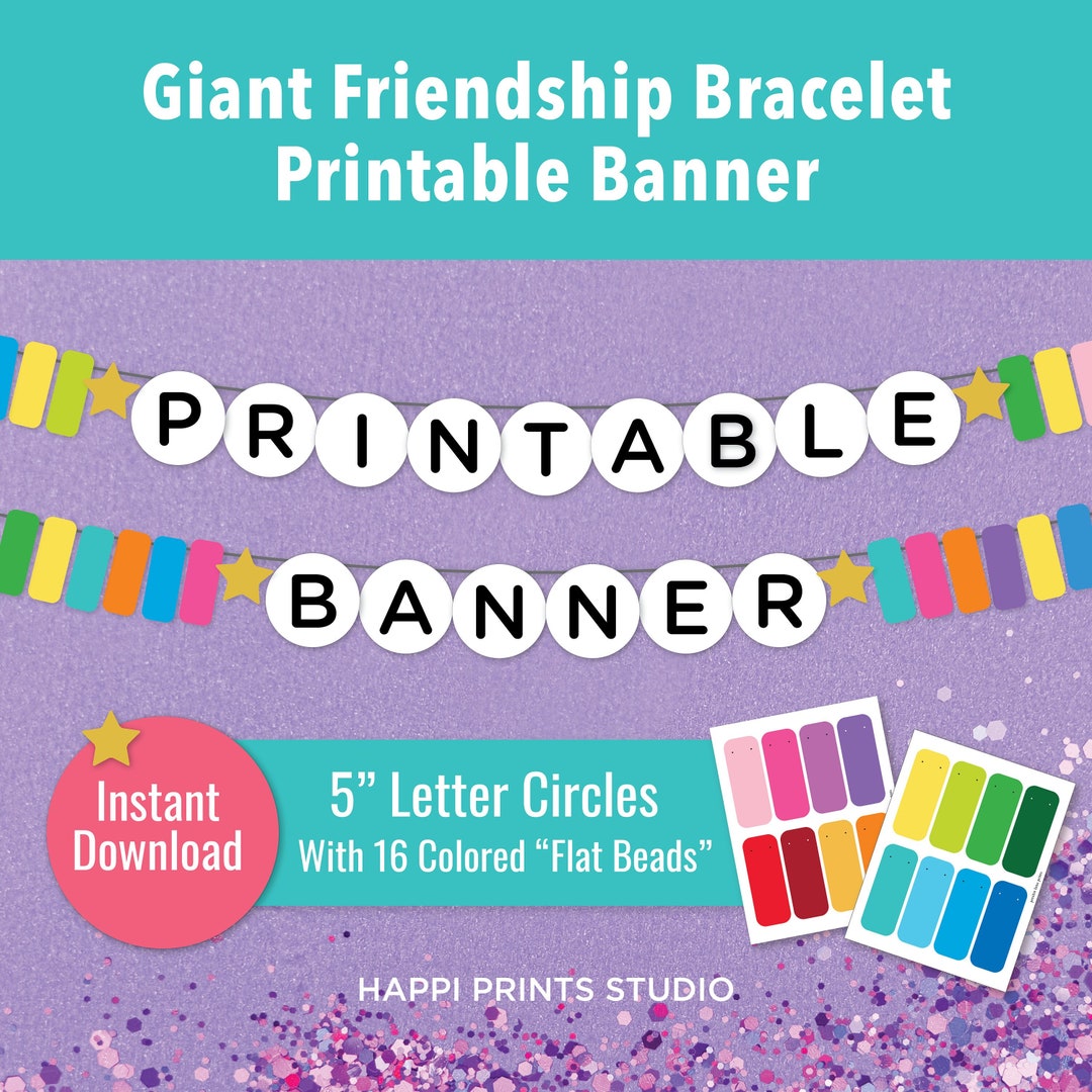 Giant Friendship Bracelet Banner, Custom Friendship Bracelet Garland ...