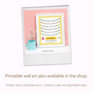 Teacher Friendship Bracelet Thank You Gift Tag, Editable Teacher Era ...