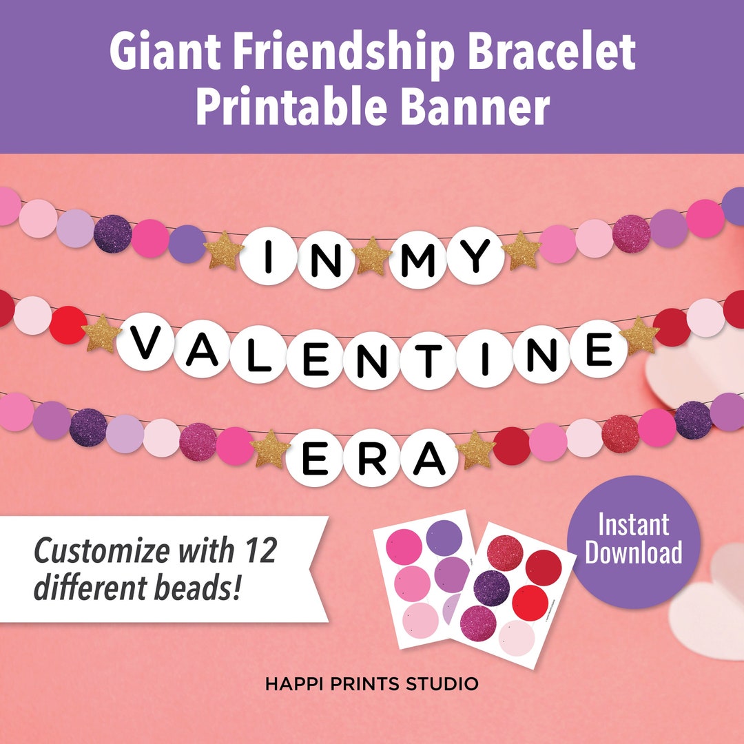 In My Valentine Era Printable Banner, Valentines Day Friendship ...