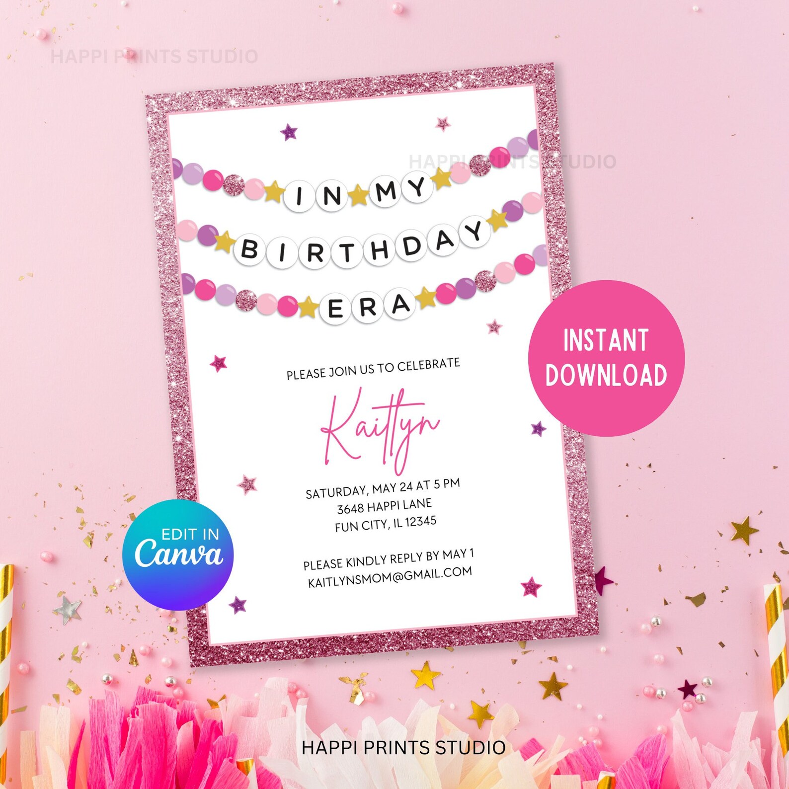 In My Birthday Era Digital Birthday Invitation, Editable Friendship ...