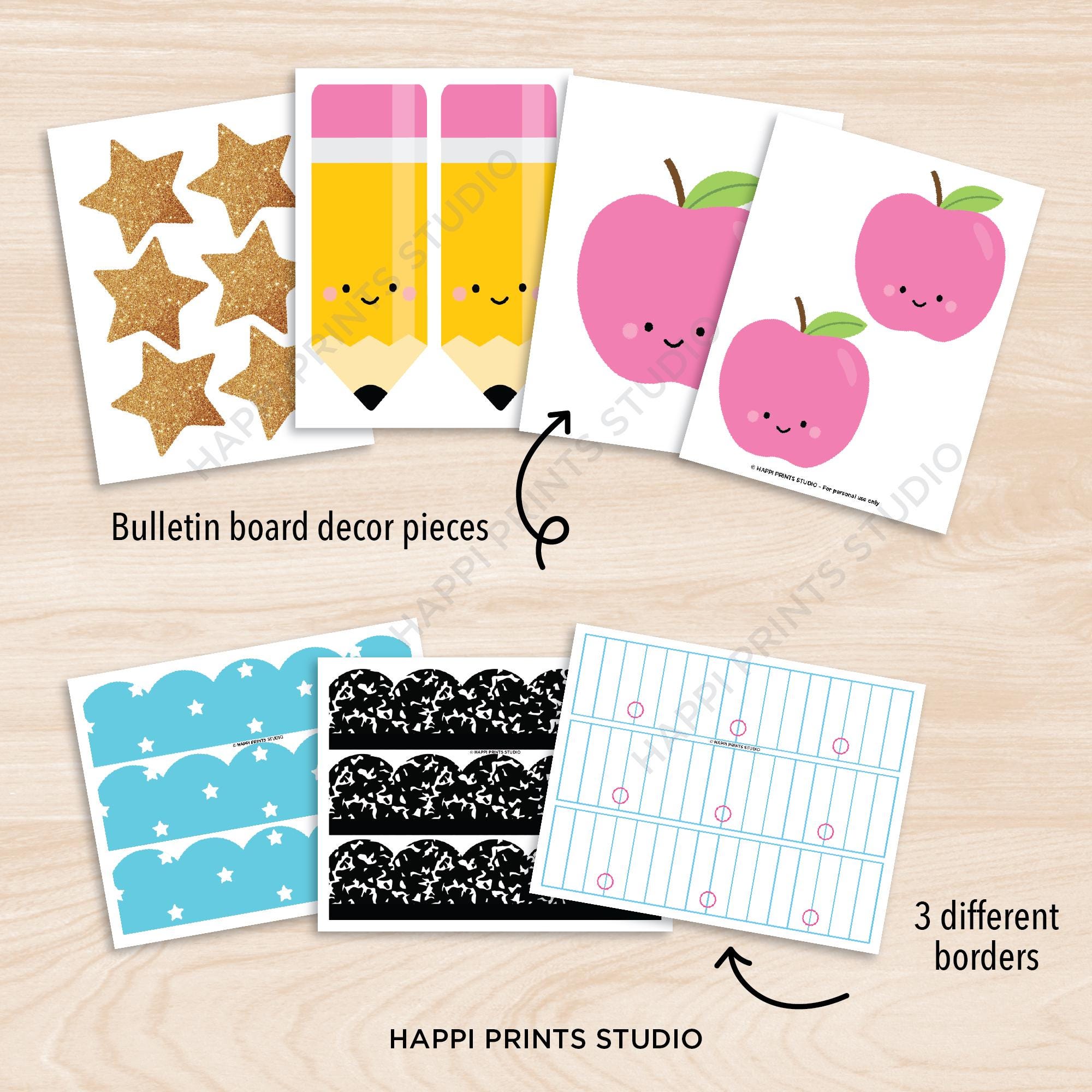 Pastel Composition Book Welcome Back to School Bulletin Board Kit ...