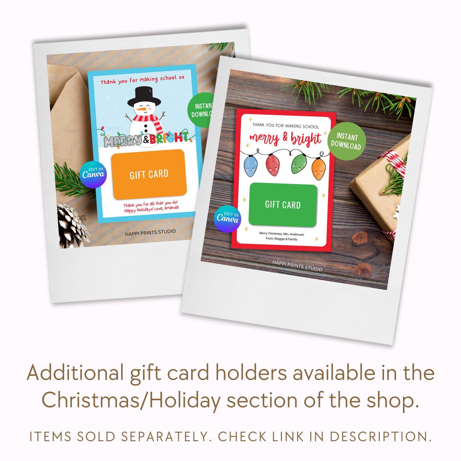 Making School Merry and Bright Gift Card Holder, Teacher Christmas Gift ...