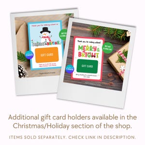 Teacher Christmas Gift Card Holder, Making School Merry and Bright Gift ...