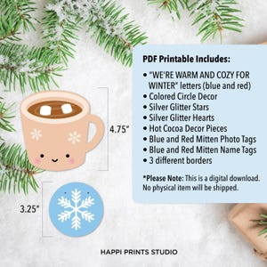 Warm and Cozy Winter Bulletin Board Kit, Mitten Hot Cocoa Winter Photo ...