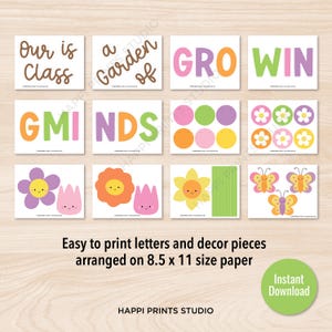 Class Garden Spring Bulletin Board Kit, Flower Garden of Growing Minds ...