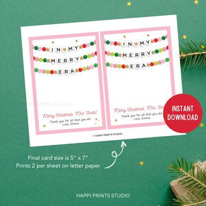 In My Merry Era Friendship Bracelet Christmas Gift Card Holder, School ...