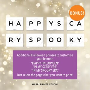 In My Halloween Era Printable Banner, Halloween Friendship Bracelet ...