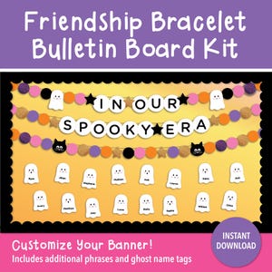 In Our Spooky Era Friendship Bracelet Bulletin Board Kit, Halloween Era ...