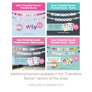 In My Birthday Era Banner Printable, Giant Friendship Bracelet Banner ...
