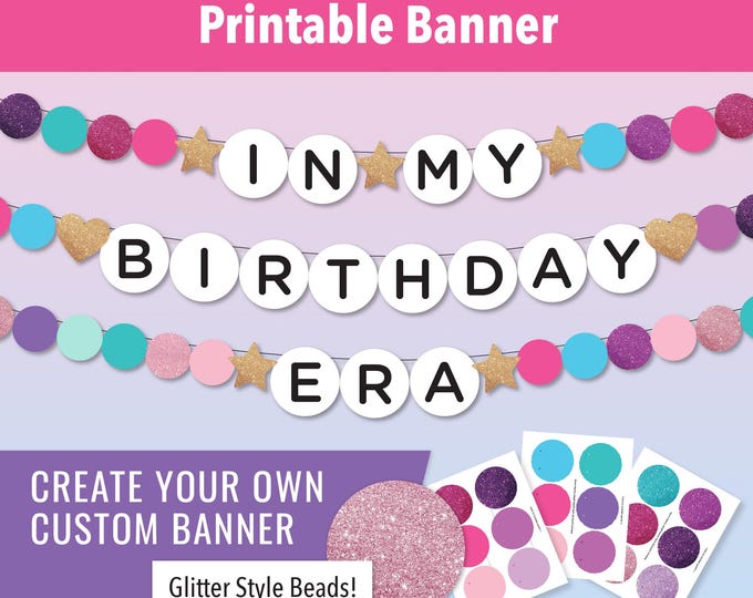 In My Birthday Era Banner, Eras Birthday Party Decorations, Large ...