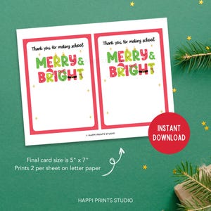 Making School Merry and Bright Gift Card Holder, Teacher Christmas Gift ...