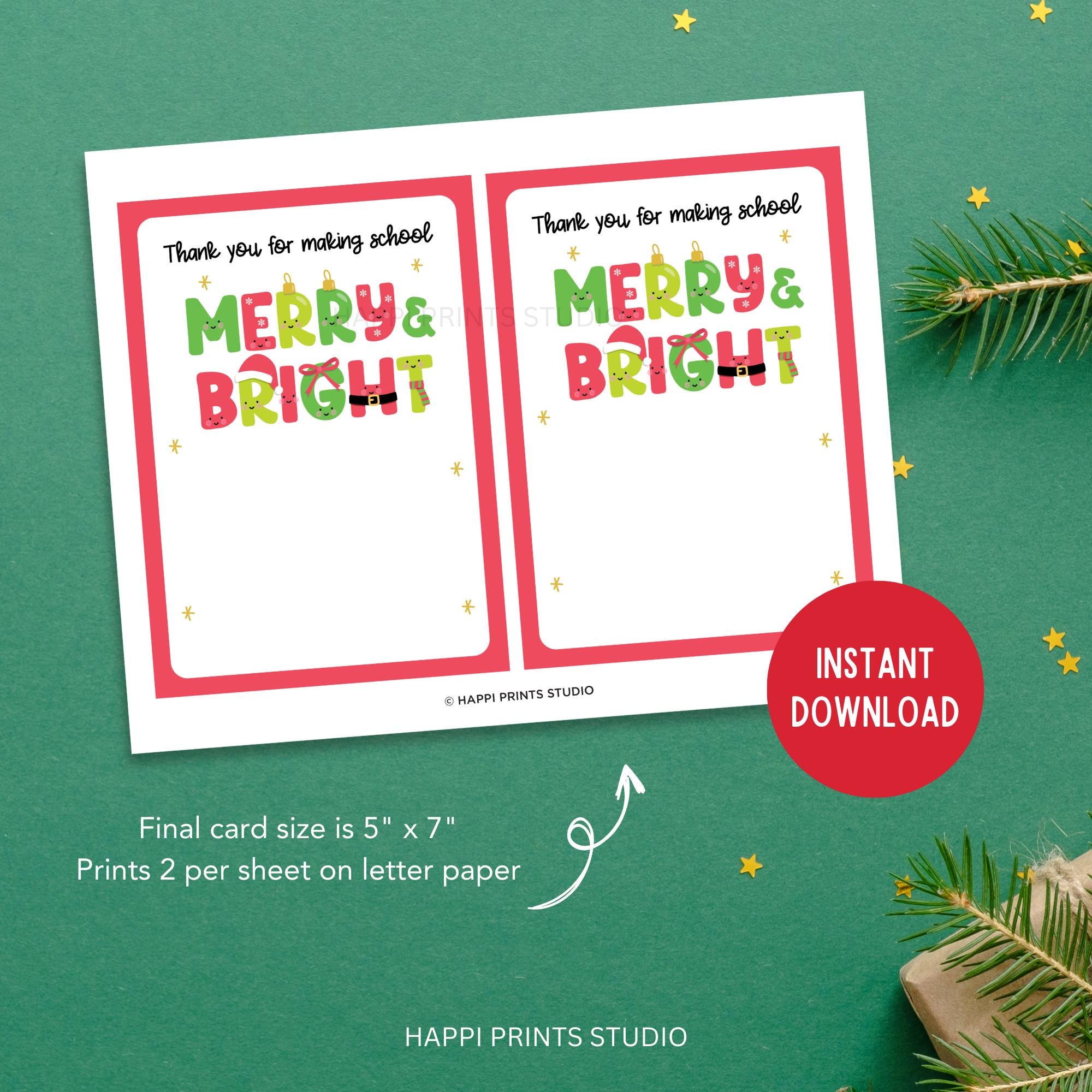 Making School Merry and Bright Gift Card Holder, Teacher Christmas Gift ...