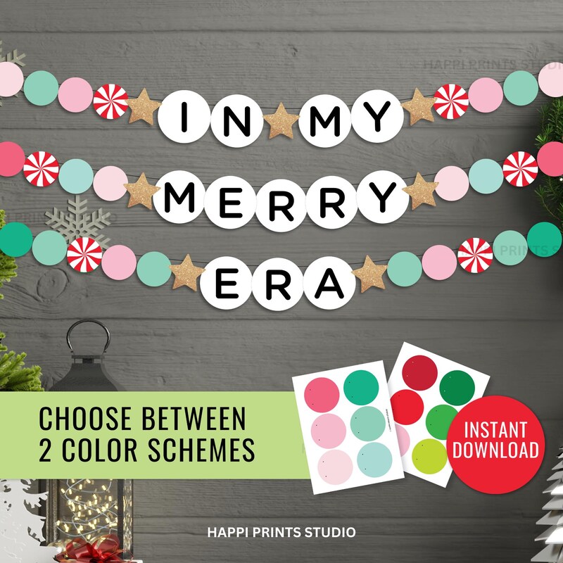 Merry Christmas Banner - Etsy