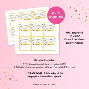 In Our Staff Appreciation Era Gift Tag, Editable Friendship Bracelet ...