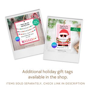 Eras Christmas Friendship Bracelet Teacher Gift Tag, Thank You for ...