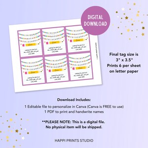 In Our Back to School Era Gift Tag, First Day of School Tag, Editable ...