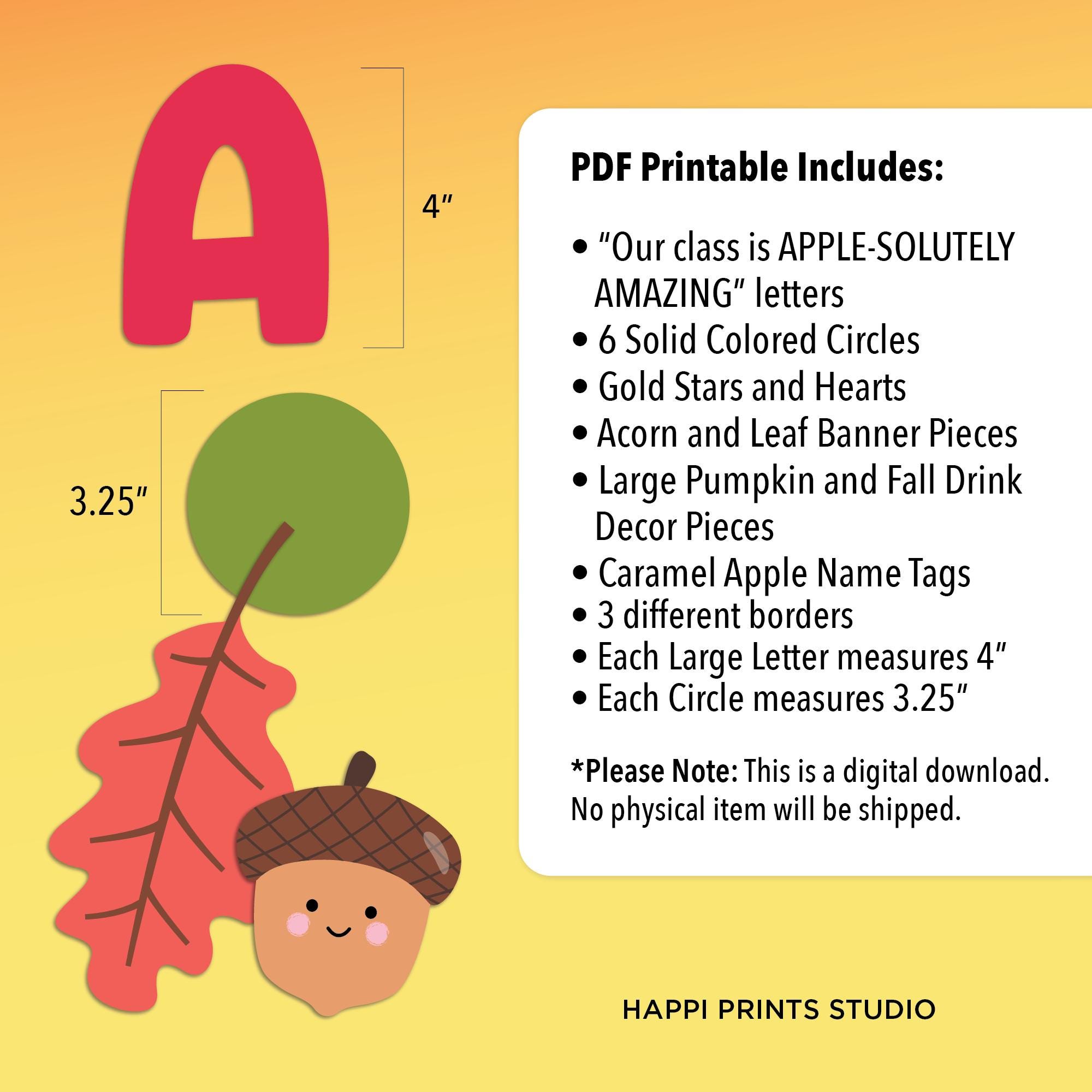 Fall Caramel Apple Bulletin Board Kit, Our Class is Apple-solutely ...