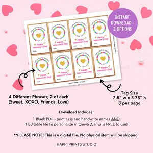 Friendship Bracelet Valentine Card, Valentine Classroom Exchange ...