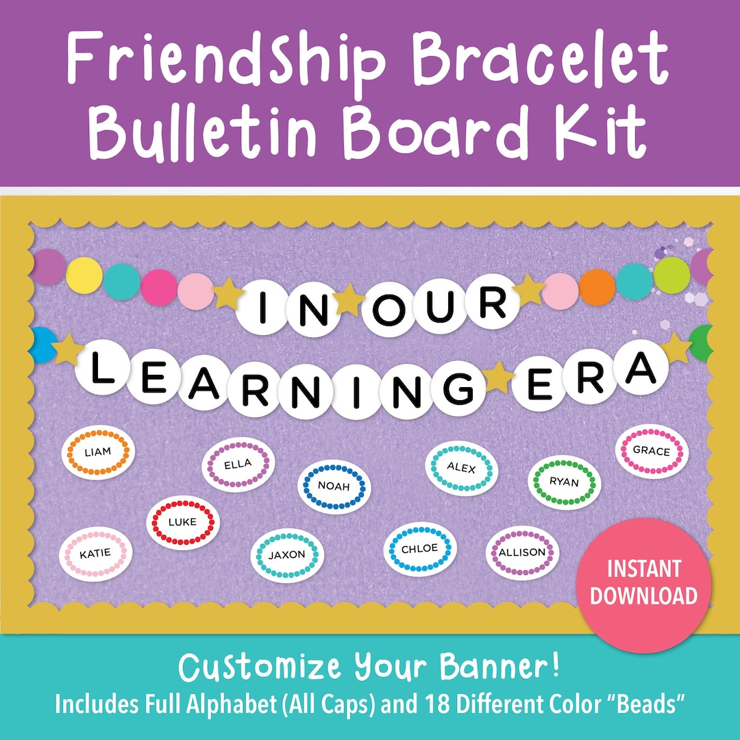 Friendship Bracelet Bulletin Board Kit, in Our Learning Era Bulletin ...