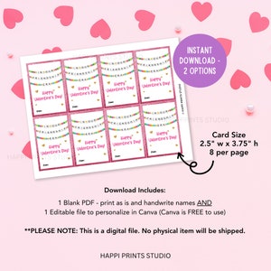 Friendship Bracelet Valentine Card, Valentine Classroom Exchange, Kid ...