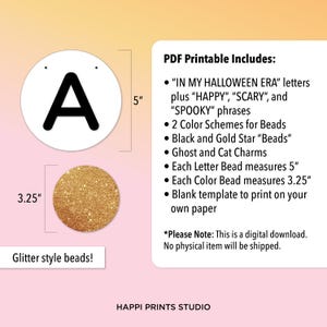 In My Halloween Era Printable Banner, Halloween Friendship Bracelet ...