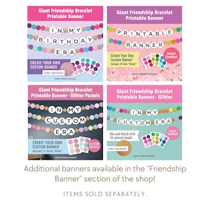 Giant Friendship Bracelet Banner, Printable Custom Birth-tay Banner ...