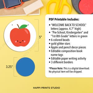 Composition Book Welcome Back to School Bulletin Board Kit, Apple ...