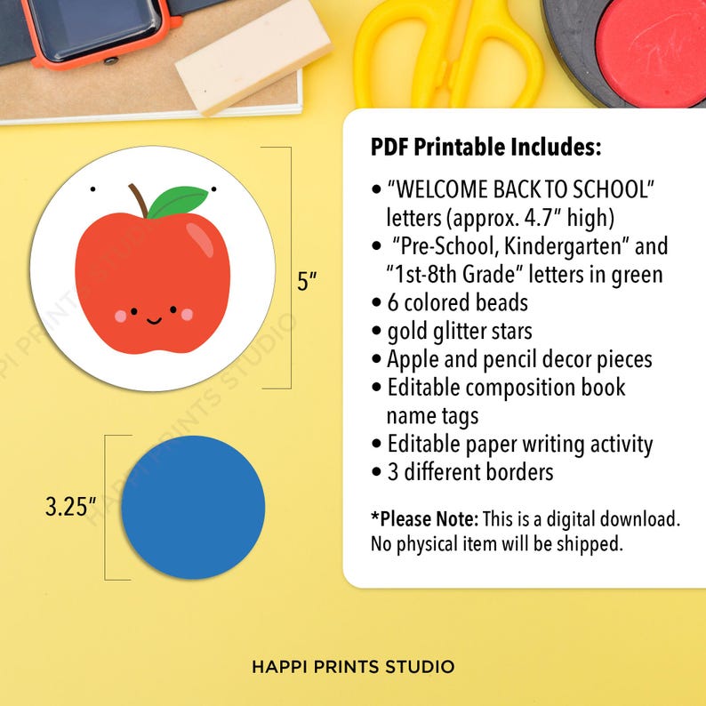 Composition Book Welcome Back to School Bulletin Board Kit, Apple ...