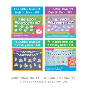 Friendship Bracelet Bulletin Board Kit, in Our Birthday Era Bulletin ...