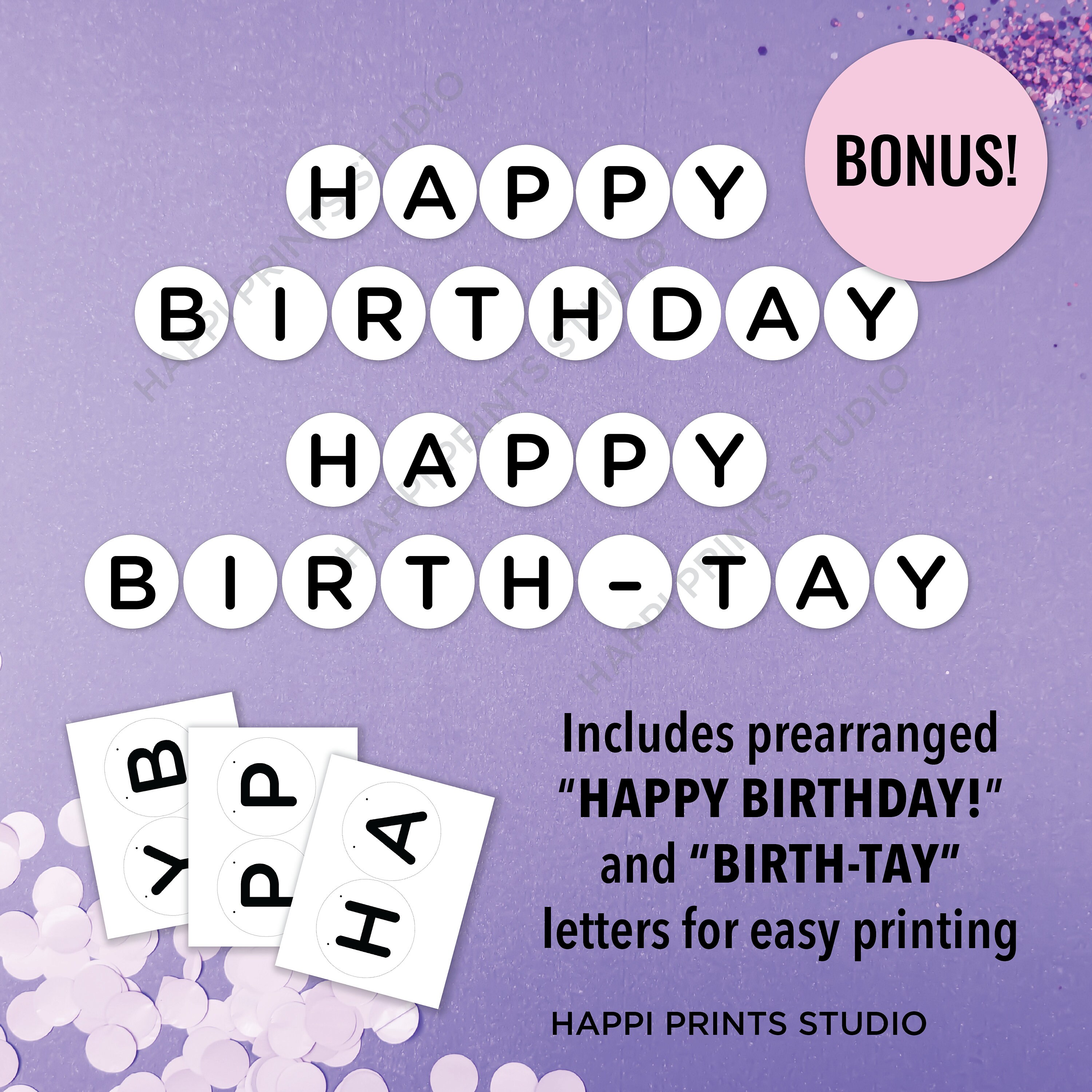 Giant Friendship Bracelet Garland, Printable Custom Birth-tay Banner ...