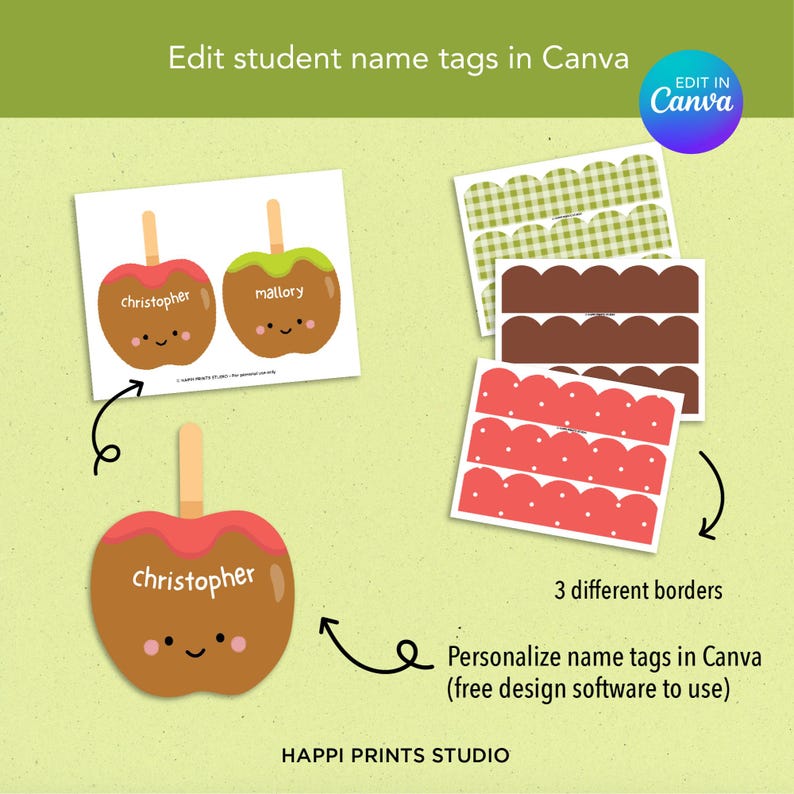 Fall Caramel Apple Bulletin Board Kit, Our Class is Apple-solutely ...