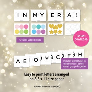 In My Custom Era Printable Banner, Giant Friendship Bracelet Banner, in ...