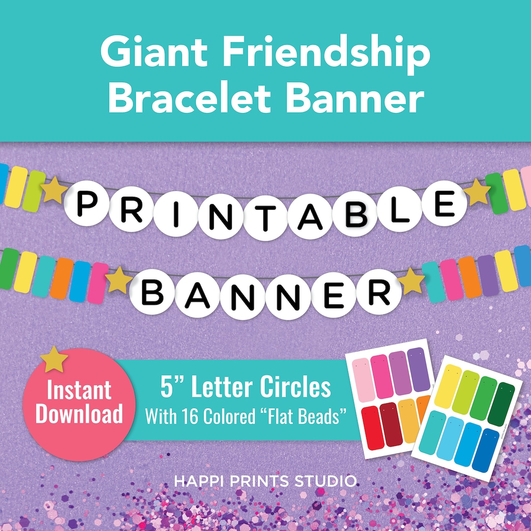Giant Friendship Bracelet Banner, Custom Friendship Bracelet Garland ...
