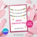Friendship Bracelet Valentine Card, Valentine Classroom Exchange, Kid ...