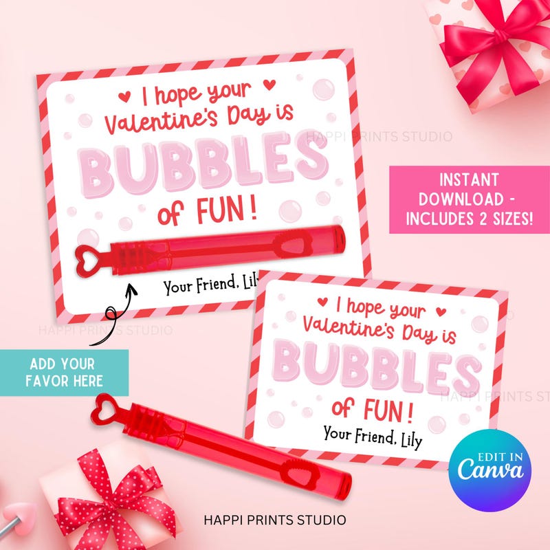 Valentine Bubbles - Etsy