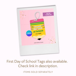 In Our Back to School Era Gift Tag, First Day of School Tag, Editable ...