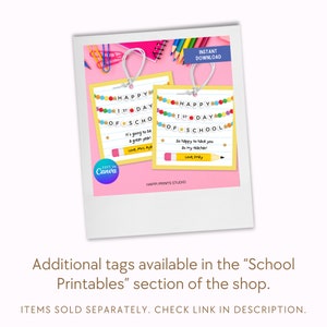 Welcome Back to School Gift Tag, Editable Friendship Bracelet Student ...