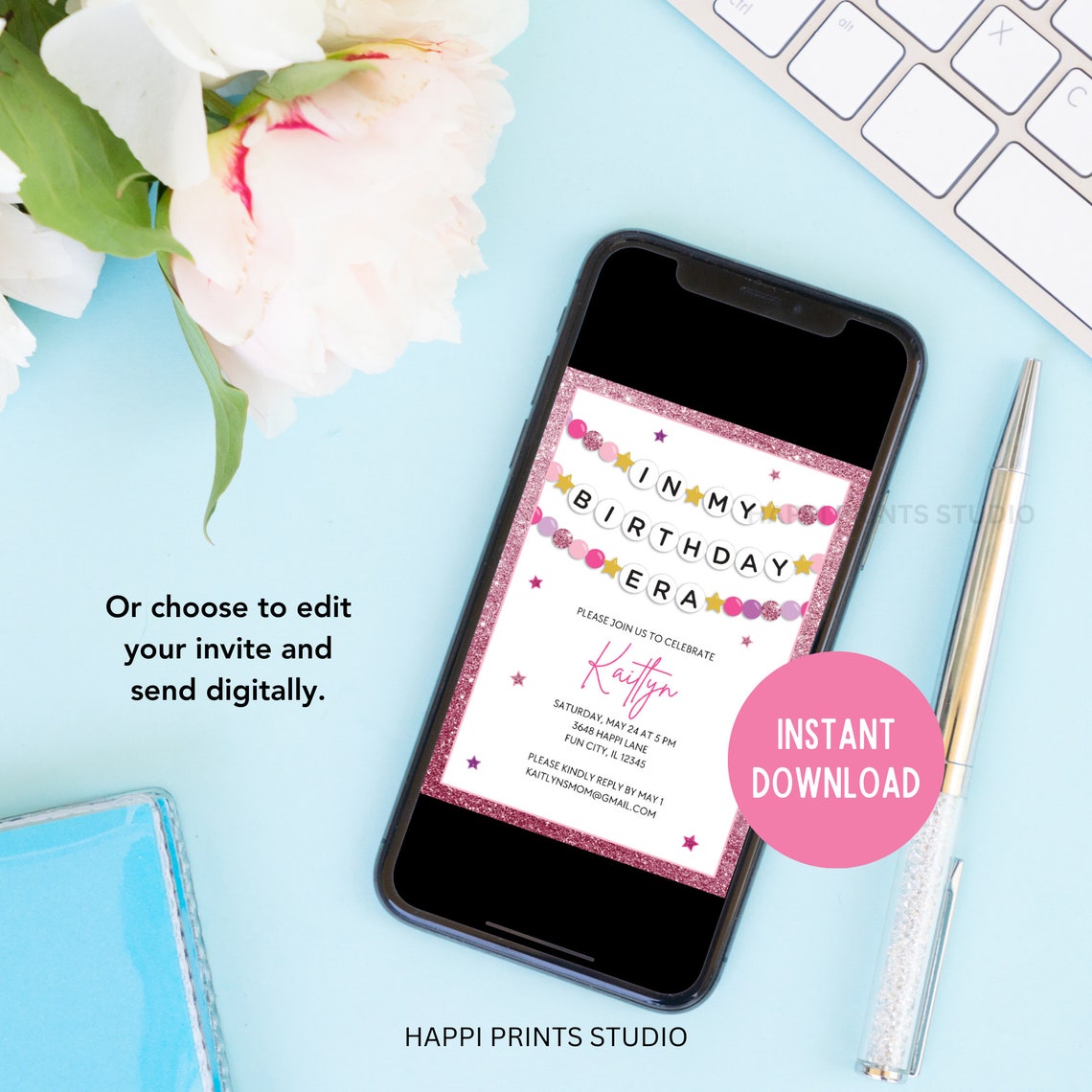 In My Birthday Era Digital Birthday Invitation, Editable Friendship ...