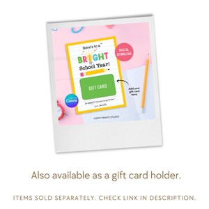 Here's to a Bright School Year Tag, Back to School Light Bulb Pencil ...