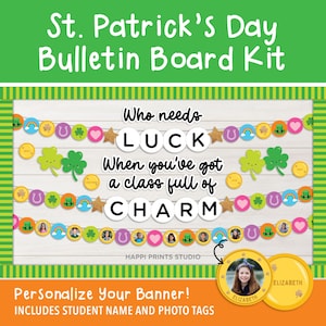 St. Patrick's Day Friendship Bracelet Charm Bulletin Board Kit, St ...