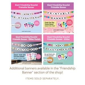 Basic Solid Color Giant Friendship Bracelet Garland, Printable Custom ...
