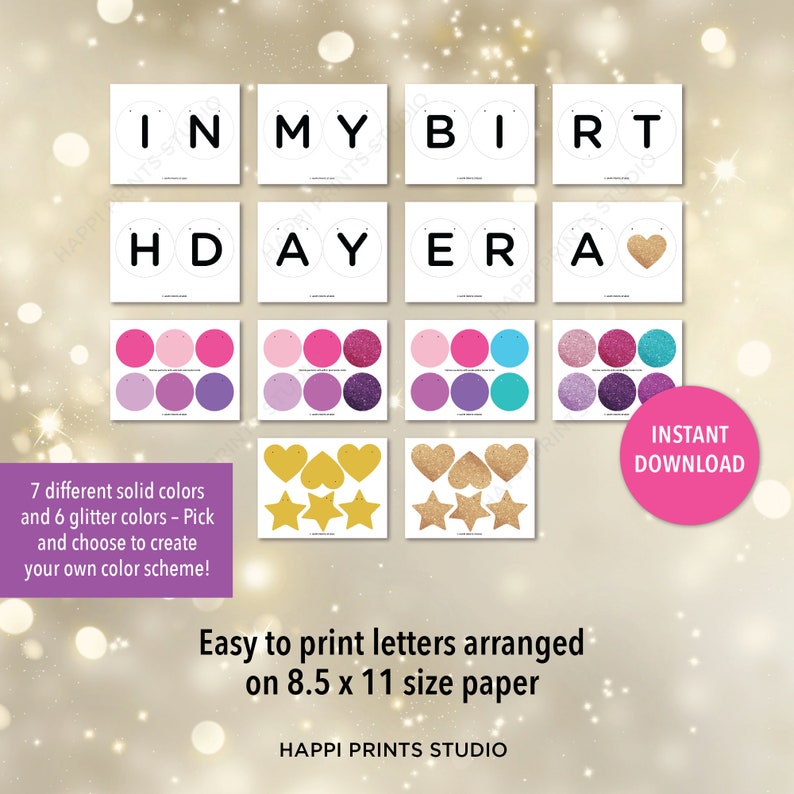 In My Birthday Era Banner Printable, Giant Friendship Bracelet Banner ...