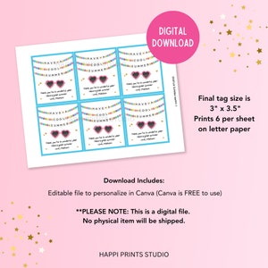 Cool Summer Gift Tag, End of School Year Summer Gift Tag, Friendship ...