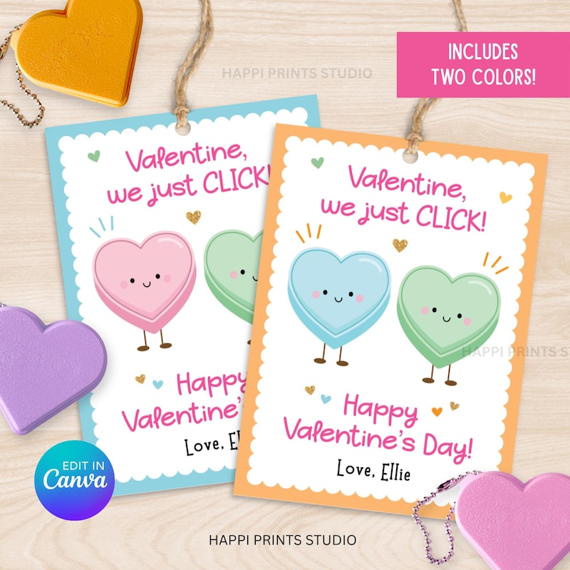 Heart Click Keychain - Etsy