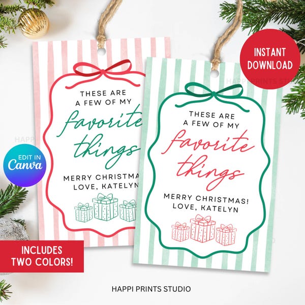 A Few of My Favorite Things Printable - Etsy