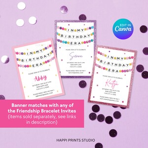 In My Birthday Era Banner Printable, Giant Friendship Bracelet Banner ...
