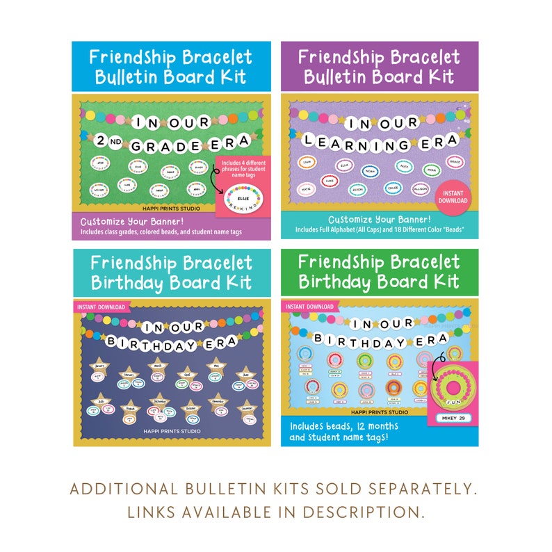 Friendship Bracelet Bulletin Board Kit, in Our Learning Era Bulletin ...