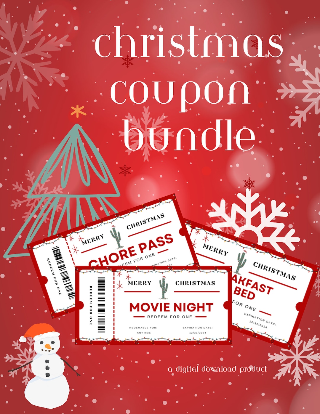Christmas Coupon Bundle-digital Download for Adults; Perfect for a ...